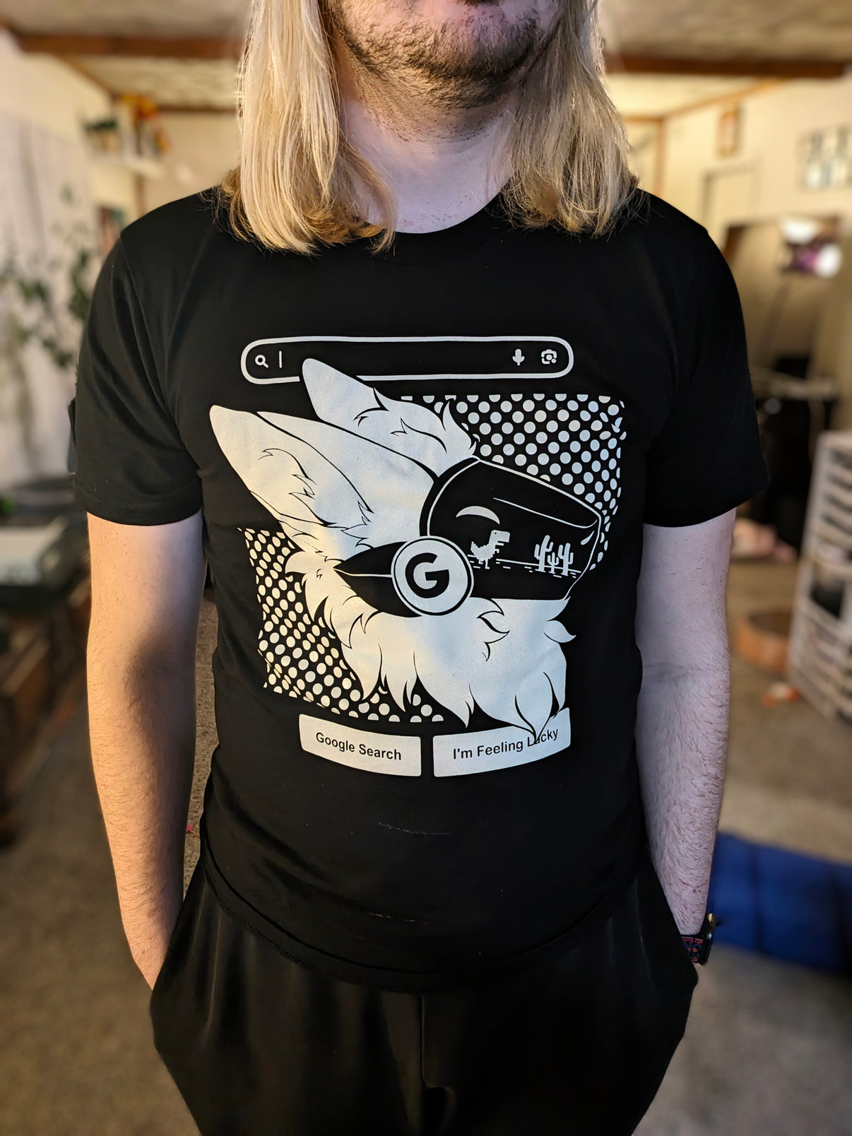 Google Protogen Screenprinted T-Shirt – PeachyMothShop